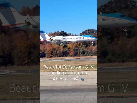 Beautiful Gulfstream G-IV Landing at Teterboro Airport [TEB] 🛬 SUBSCRIBE for more!