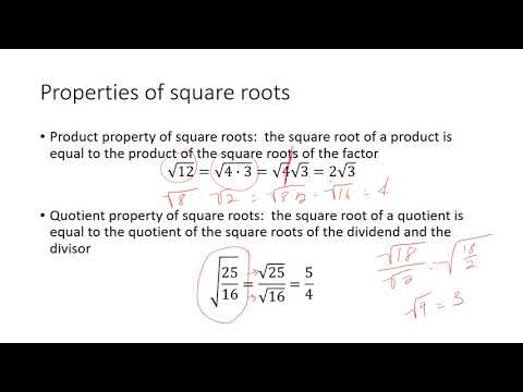 Algebra II: 1.3 Square roots – Mrs. Williams' classes