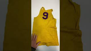 Vintage Lambda Chi Alpha Yellow Gold Sleeveless Basketball Runner Sports Jersey