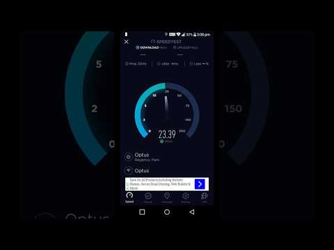 NBN Fixed Wireless Speed Test - Optus