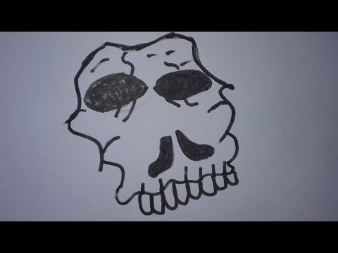 How to draw a scary skull easy-draw a skull step by step-skull drawing ...