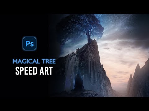 Creating MAGICAL TREE in Photoshop using FREE STOCK IMAGES | Fantasy Speed Art