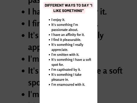 Different ways to say "I like something" #vocabulary #learnenglish #synonyms
