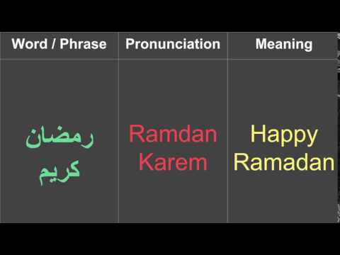 How to say "Happy Ramadan" in Arabic