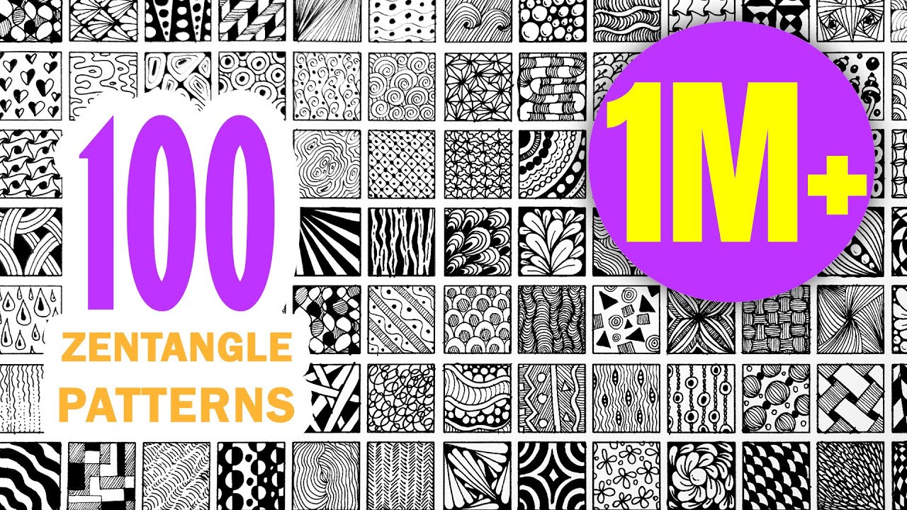 100 zentangle patterns ✺ 100 doodle patterns ✺ 100 mandala patterns