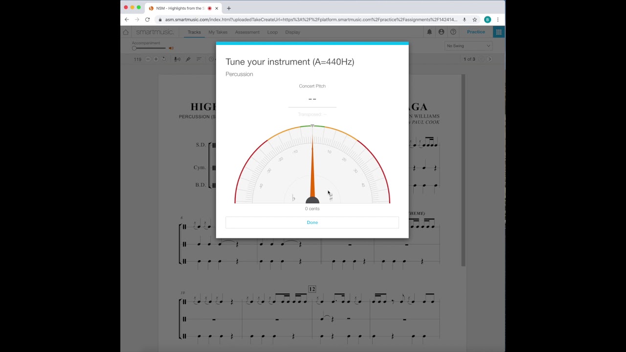 BMS Band Smartmusic for Percussionists (Tutorial)