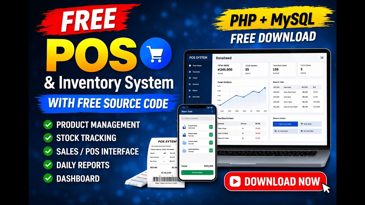 POS & Inventory System in PHP (FREE SOURCE CODE DOWNLOAD) 2026