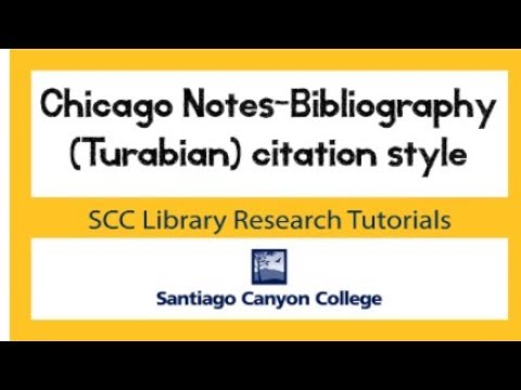 Chicago Notes Bibliogaphy Turabian