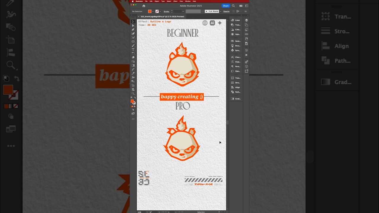 Outline Logos, with a sticker style outline   #illustrator #graphicdesign #adobeillustrator #logo