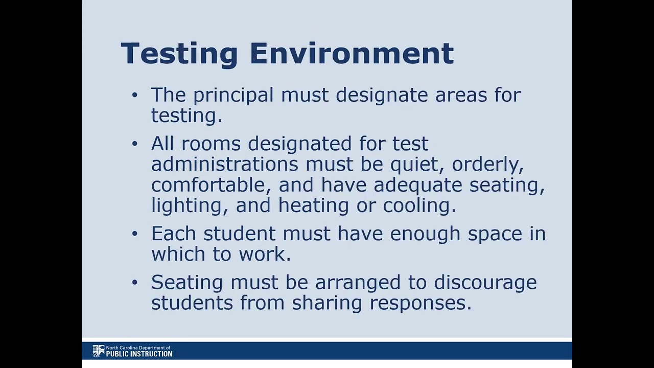 Testing Security Protocol and Procedures for School Personnel