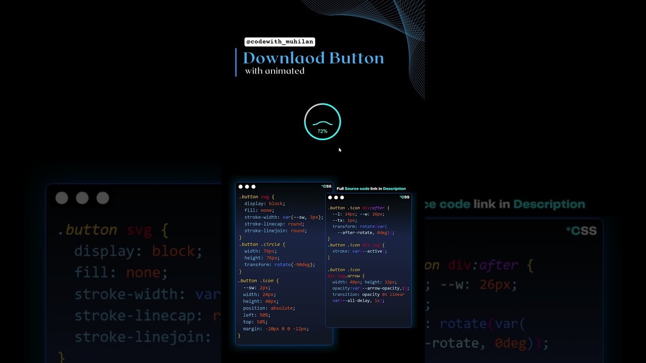 Download Button Pure CSS...! | #codewith_muhilan #css #coding