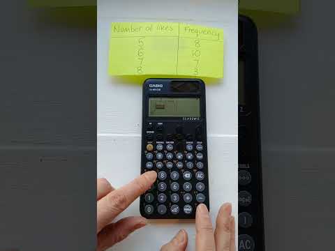 Mean, Median, Standard Deviation, Variance, Upper & Lower Quartiles of Discrete Data, Casio fx-991CW