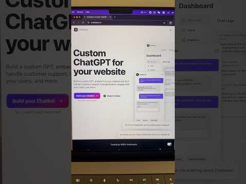 build a custom ChatGPT for your website #ai #chatgpt #chatbot #productivity