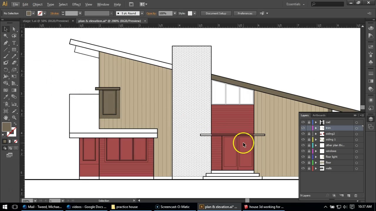 Rendering an Elevation in Illustrator
