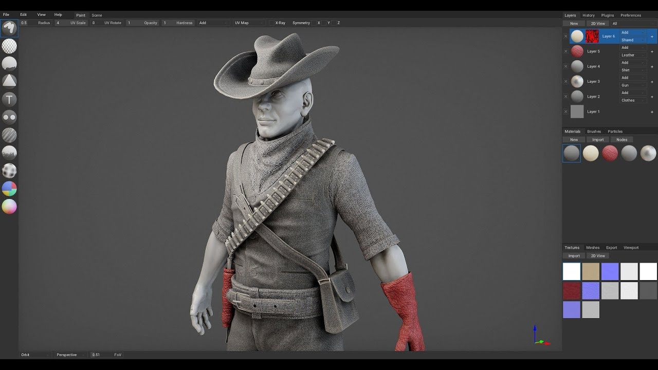 Texturing a Cowboy | ArmorPaint 0.6