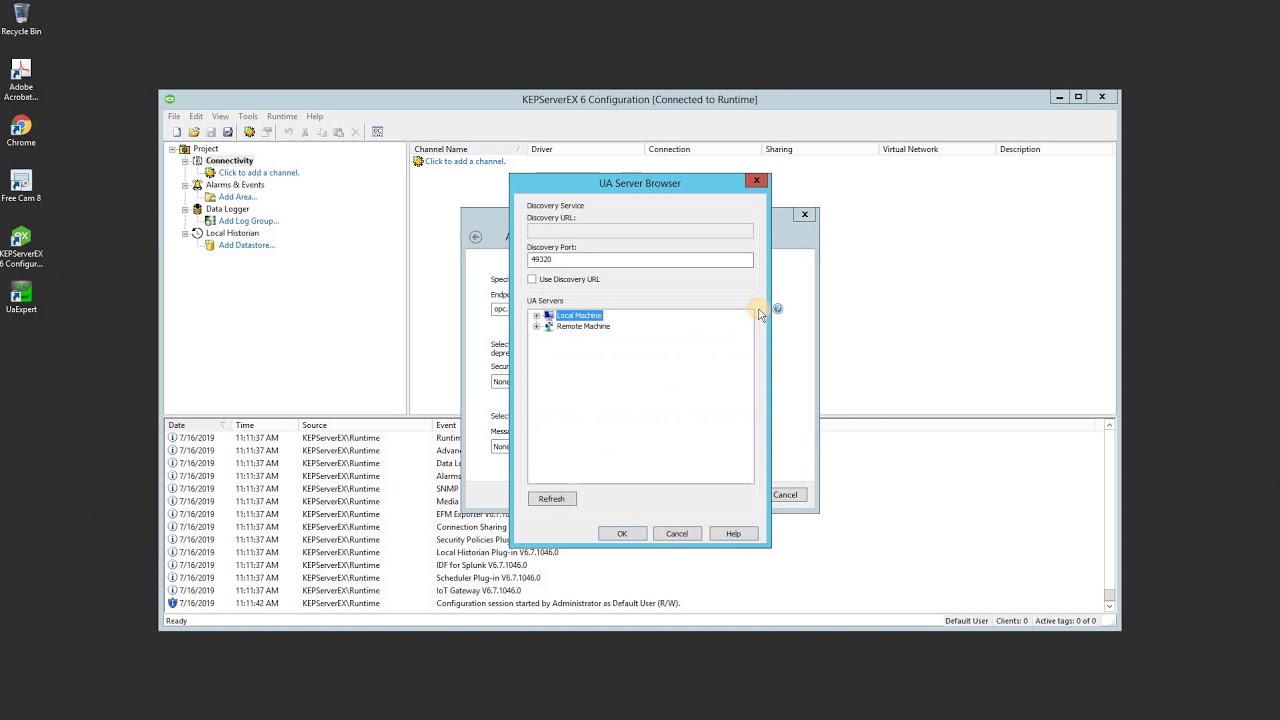 OPC UA Security Configuration on Windows 2012 Server and KepserverEX6