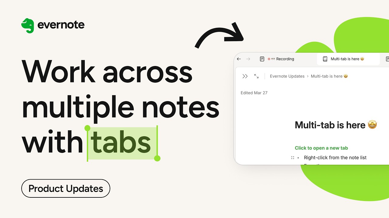 🤩 Keep multiple notes open with tabs