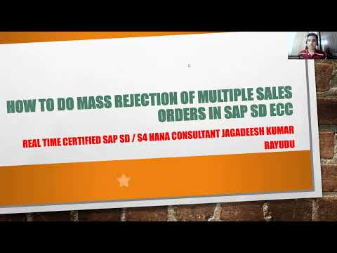 How to do mass rejection of multiple sales orders in sap sd ecc or s4 hana