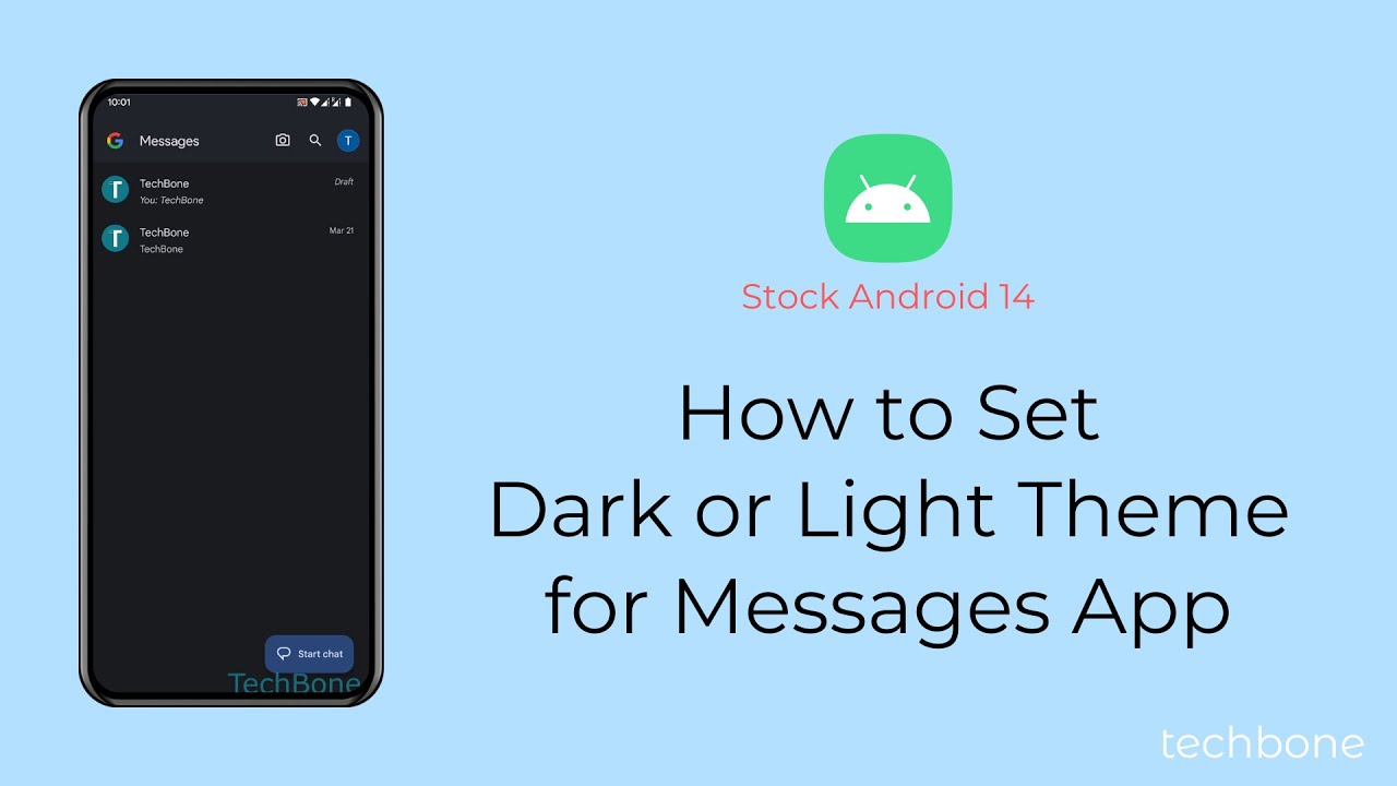 How to Set Dark or Light Theme for Messages App [Android 14]