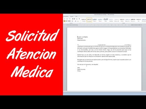 Como hacer una carta de solicitud de atención medica