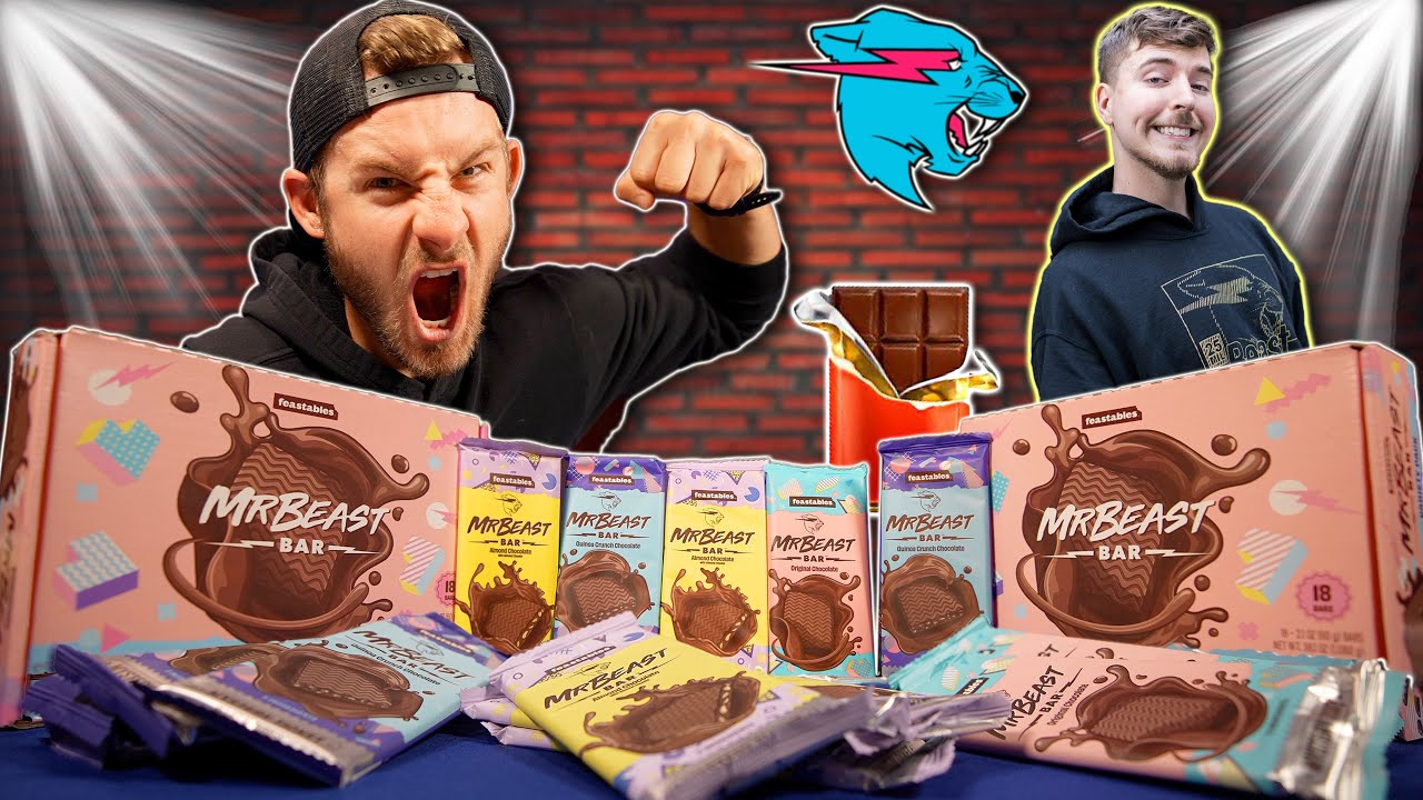 THE 10,000+ CALORIE MR BEAST CHOCOLATE BAR CHALLENGE!