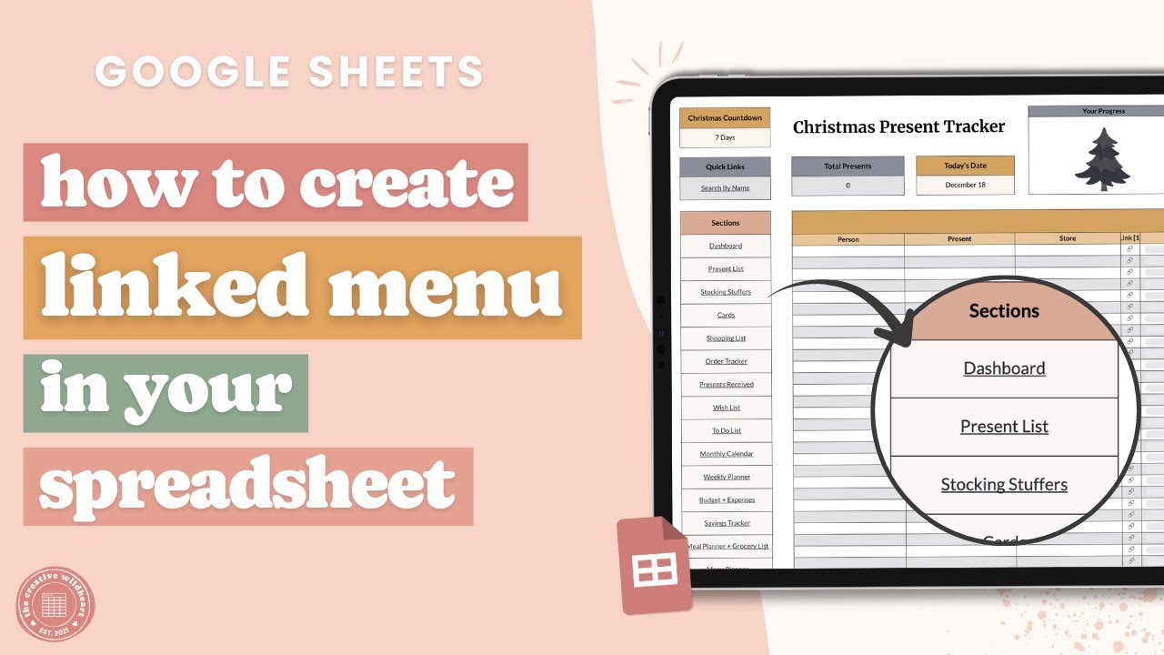 How to Create a Clickable Menu Bar in Google Sheets (Quick Links Tutorial)