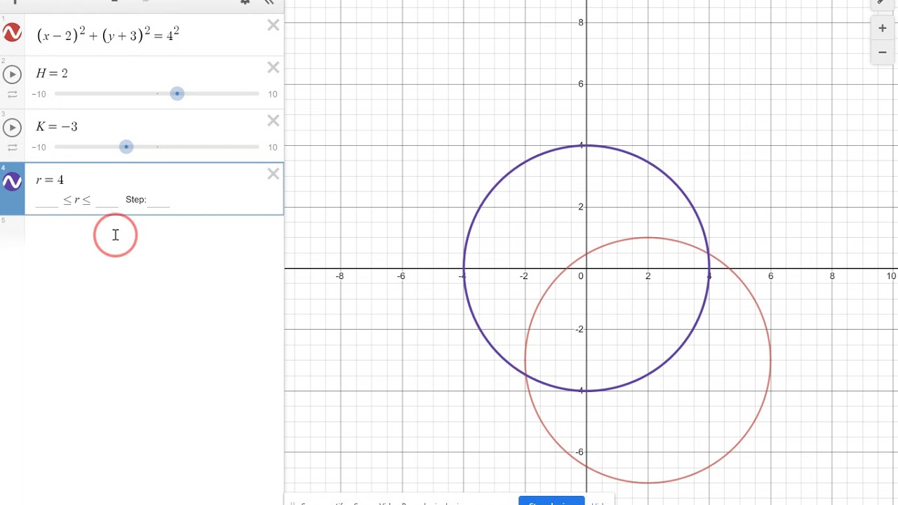 How to write parametric equations on Desmos.