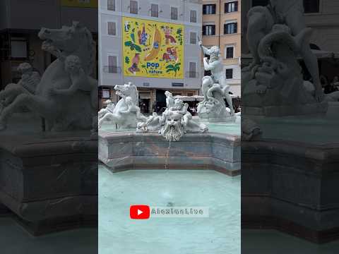 Fontana del Nettuno - Neptune Fountain At the northern end of #piazzanavona #rome #italy@AlexiusLive