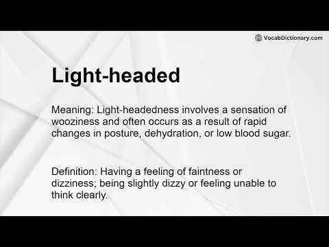 Light-headed Meaning