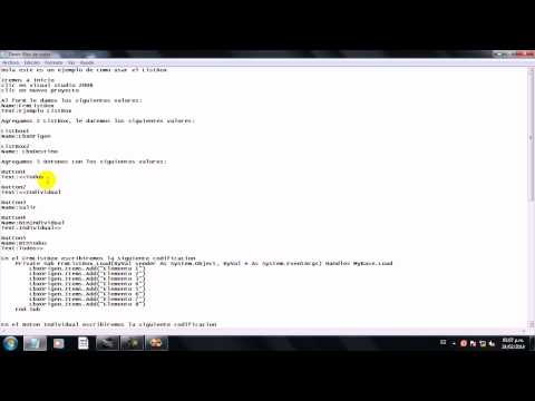 Ejemplo de Listbox | Creativos Videos Tutoriales
