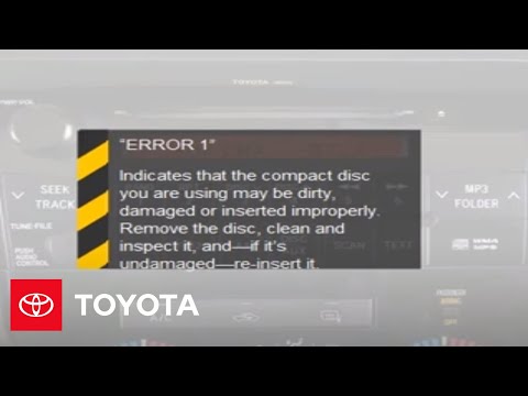 2007 - 2009 Tundra How-To: Error Messages (JBL 6-disc CD Changer) | Toyota