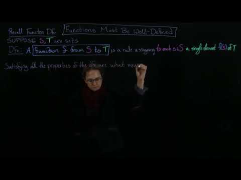 Functions Must Be Well Defined