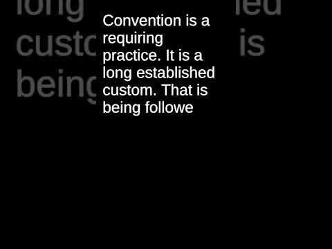 What is Convention in Political Science || Convention Meaning and Definition in Hindi