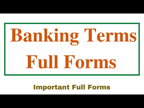 Banking Terms Full Forms | Most Important Banking Full Forms | Banking General Knowledge