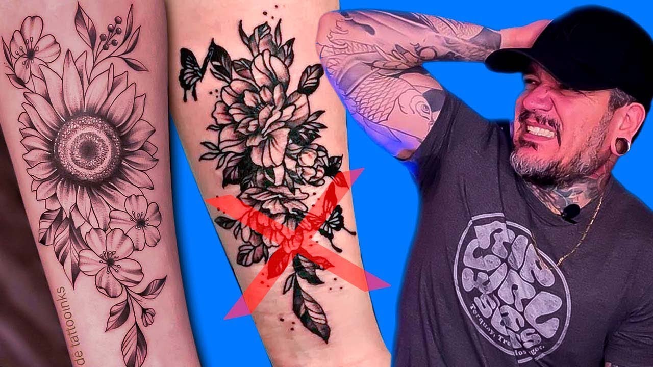CUIDADO AO Escolher sua Tatuagem-tatuagem feminina flores no braço-tatuagem no braço feminina