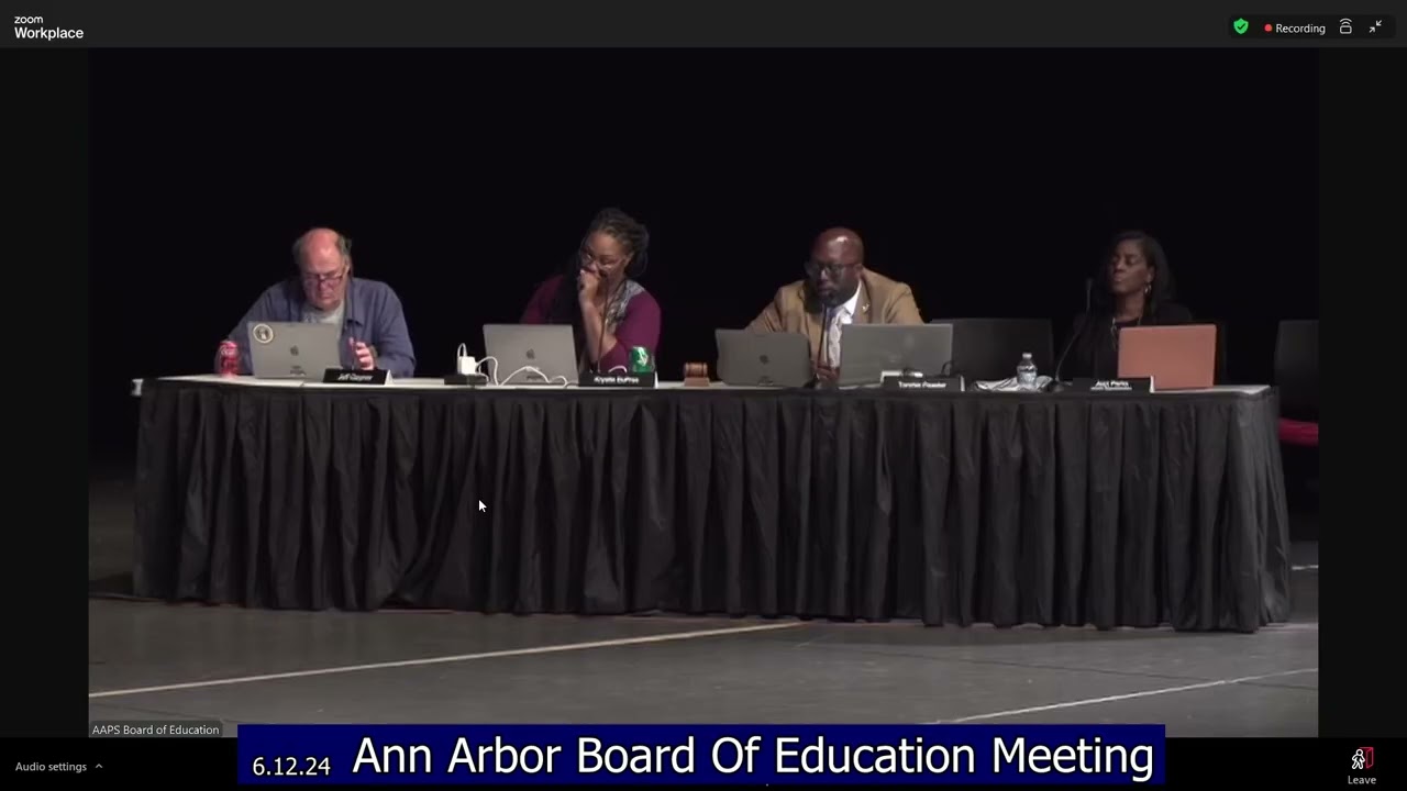 Ann Arbor Public Schools Board of Education Meeting 6/12/24