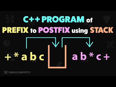 Learn C PROGRAM to Convert Prefix to Postfix Expression using STACK Data Structure Full Code ...
