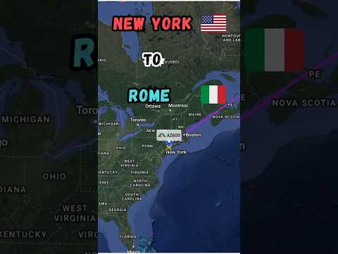 New York ๐บ๐ฒ to Rome Italy ๐ฎ๐น Flight Route || ITA Airways || AZ609 || Flight Duration 8h 27m โ๏ธ