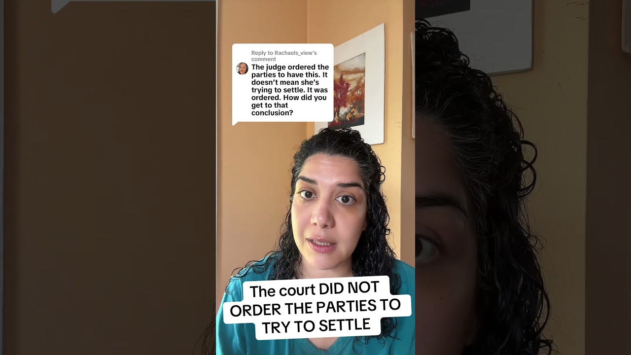 THE COURT DID NOT ORDER THE PARTIES TO SETTLE. It’s a boilerplate document after Blake asked