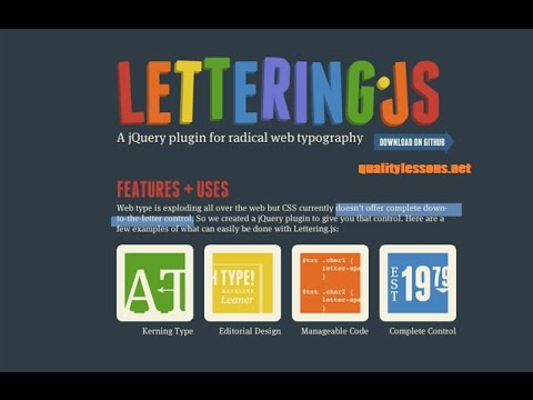 Sublime text Tutorial - Lettering.js - A jQuery plugin for radical web typography.