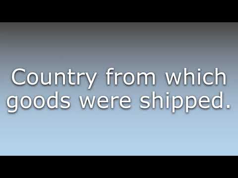 What does Country of provenance mean?