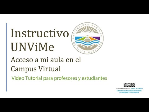 Campus Virtual UNViMe- Acceso a mi aula en el Campus Virtual