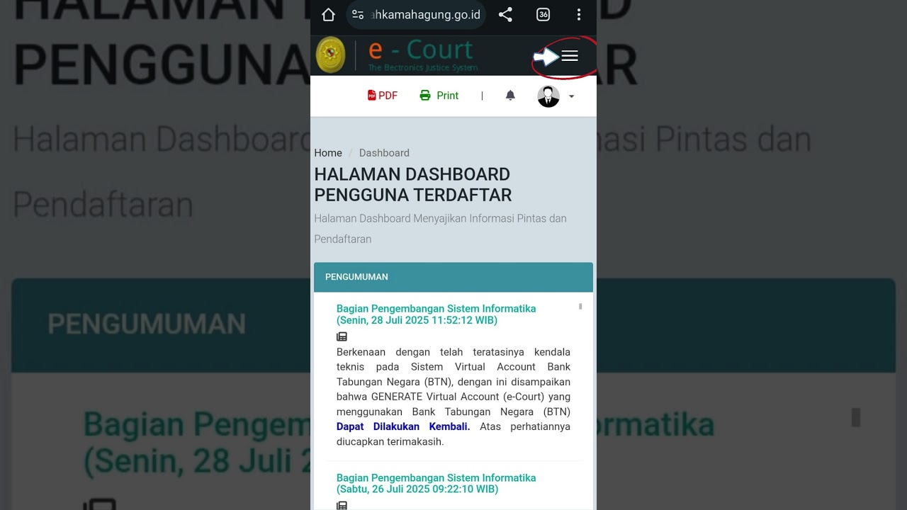 Tutorial on Using the Supreme Court's e-Court Application | Ngamprah Religious Court