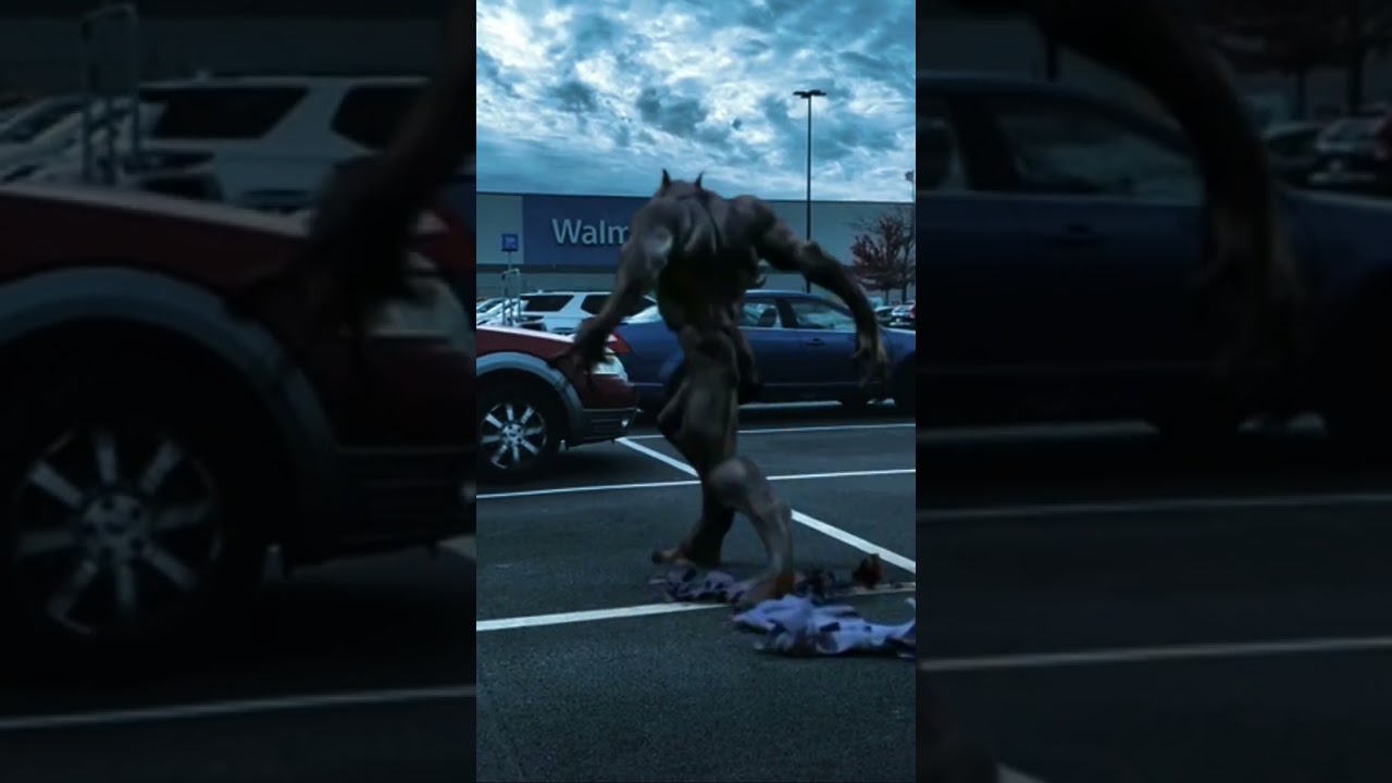 Werewolf Attack at Walmart #Shorts #Scary #Halloween
