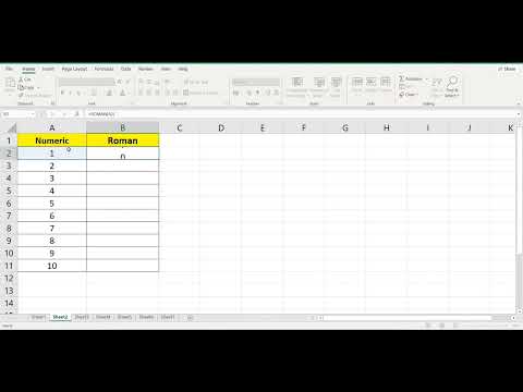 numerical to Roman number in excel, Microsoft office Tips.