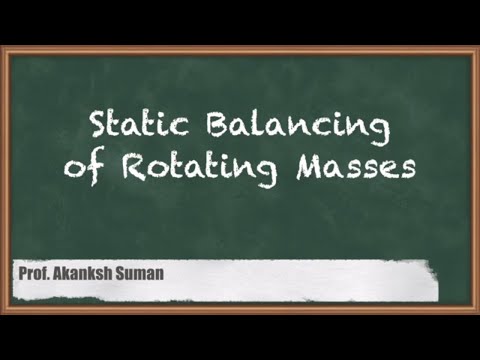 Static Balancing of Rotating Masses - Balancing - GATE Theory of Machines and Vibrations Video ...