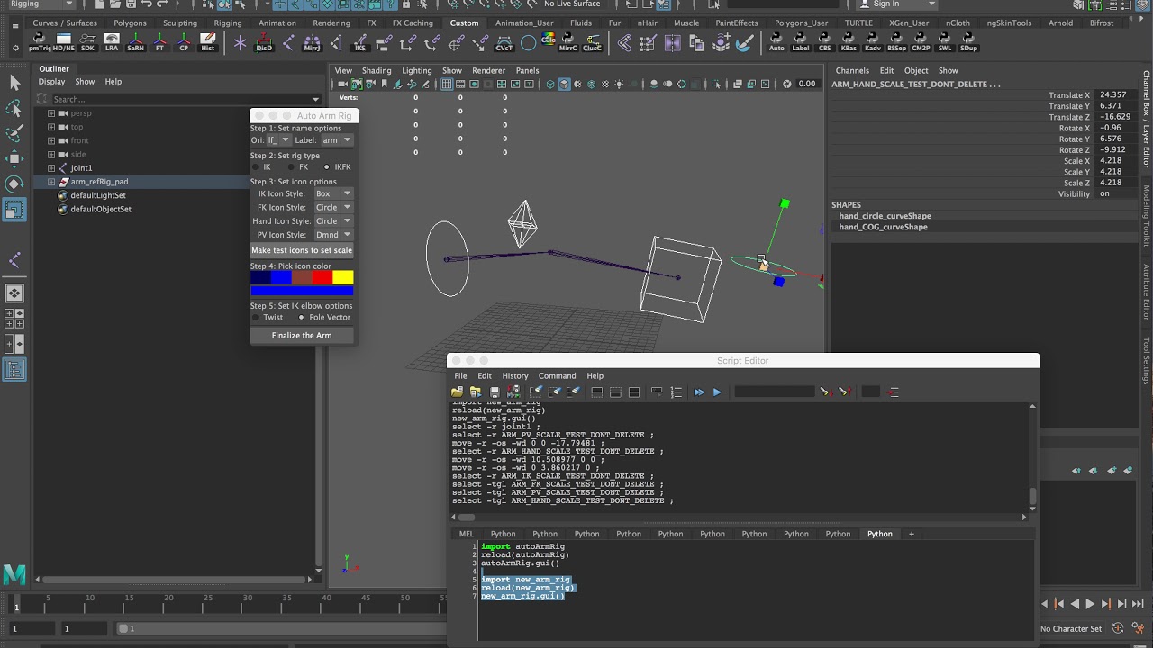 Basic Auto Rigging in Maya with Python (Part 9)