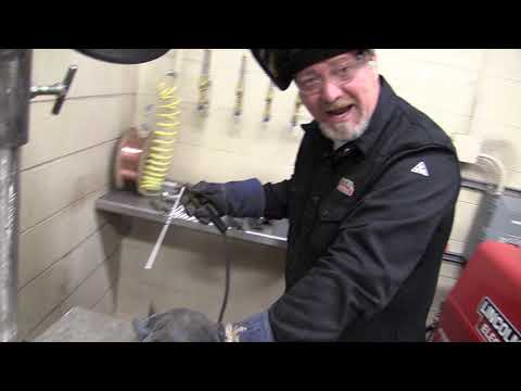 Stacking stringer beads in a boat anchor, excellent practice exercise.
