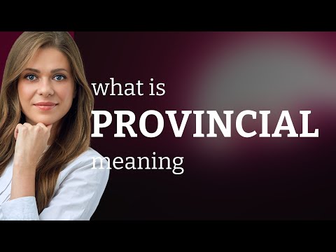 Provincial — PROVINCIAL meaning