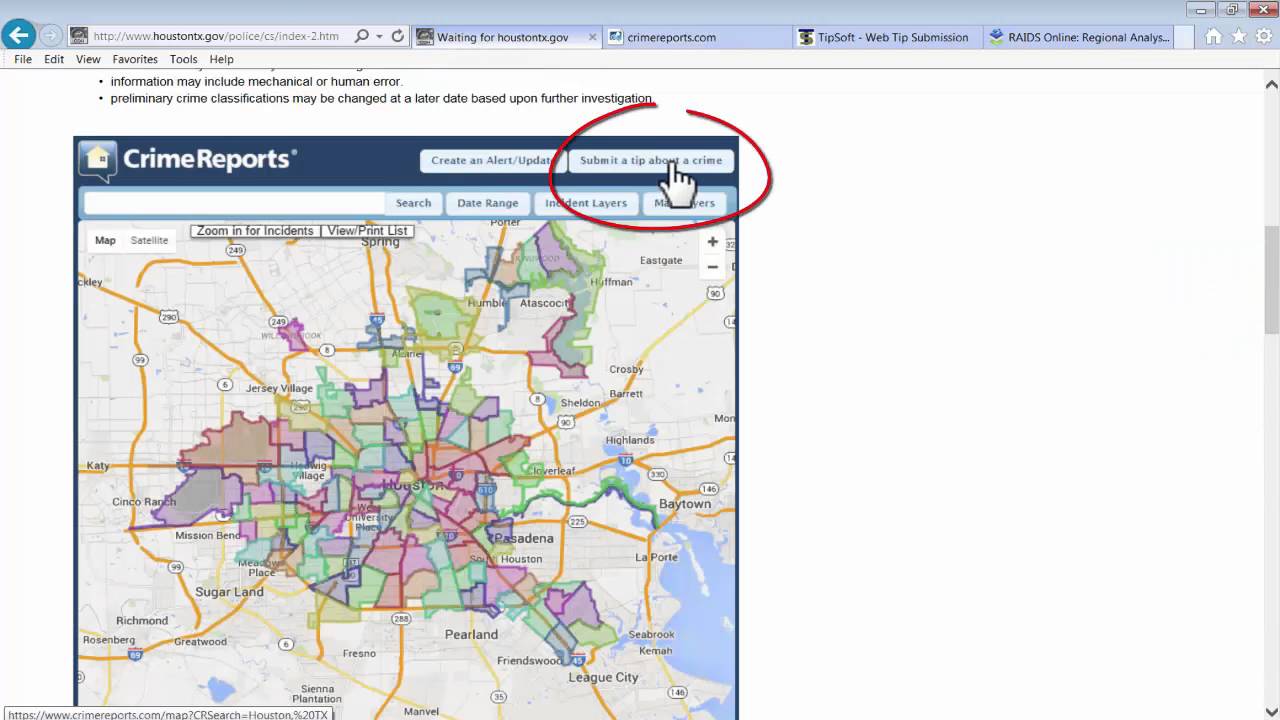 HPD Unveils Two Crime Maps, Stats Functions | Houston Police Department
